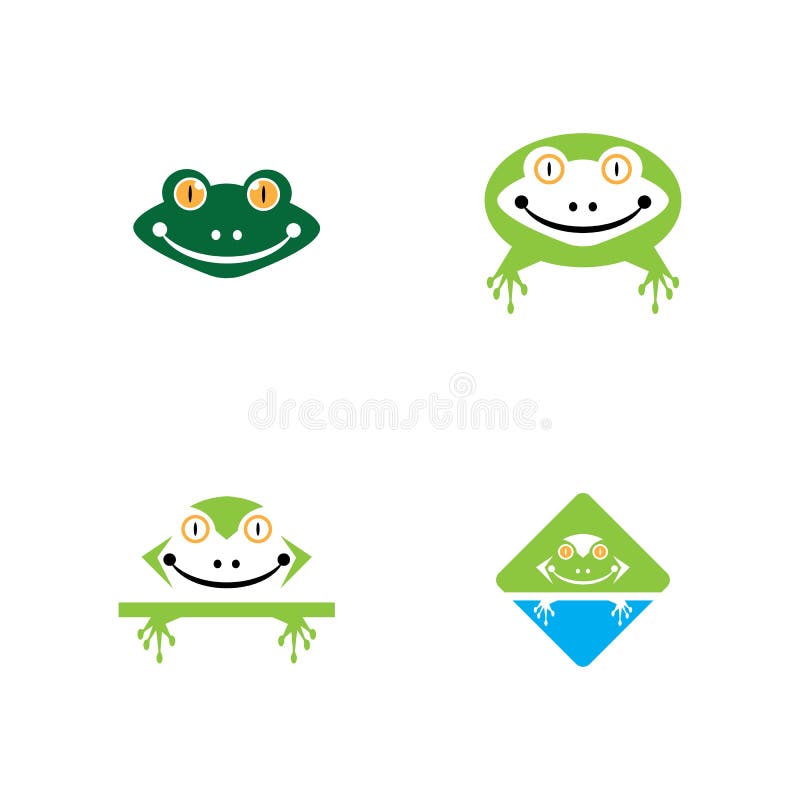 Green Frog Icon and Symbol Vector Illustration Stock Vector ...