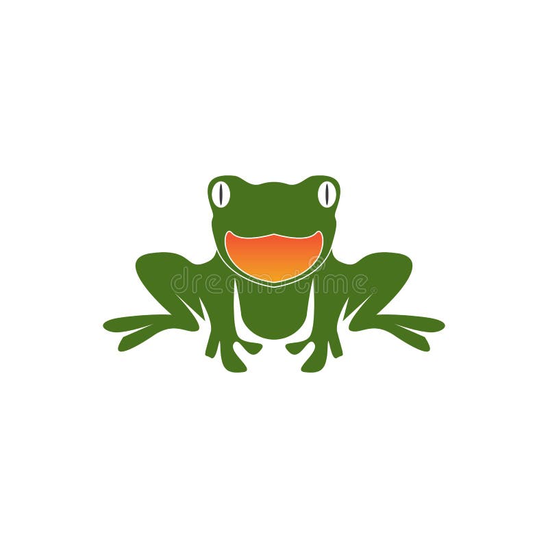 Green Frog Icon and Symbol Vector Illustration Stock Illustration ...