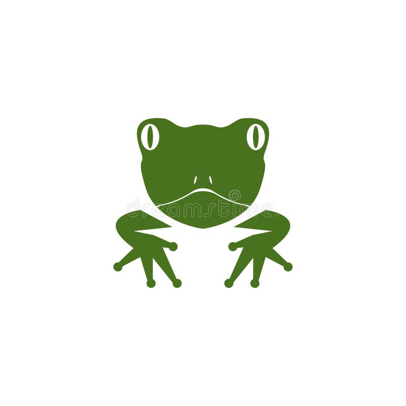 Green Frog Icon and Symbol Vector Illustration Stock Illustration ...