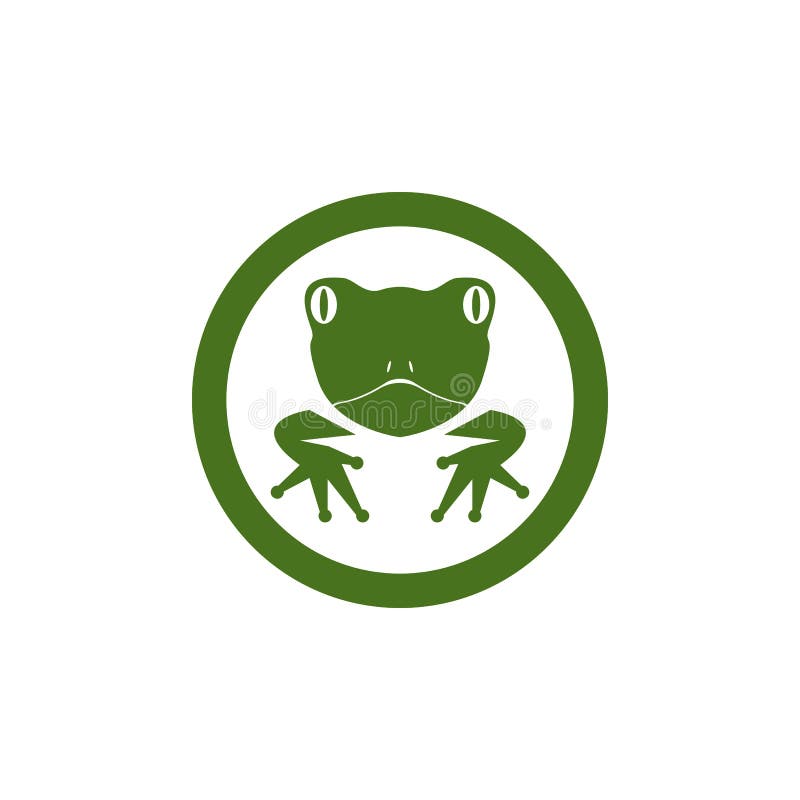 Green Frog Icon and Symbol Vector Illustration Stock Illustration ...