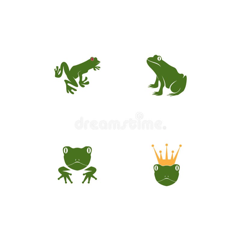 Green Frog Icon and Symbol Vector Illustration Stock Illustration ...