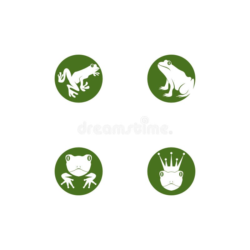 Green Frog Icon and Symbol Vector Illustration Stock Illustration ...
