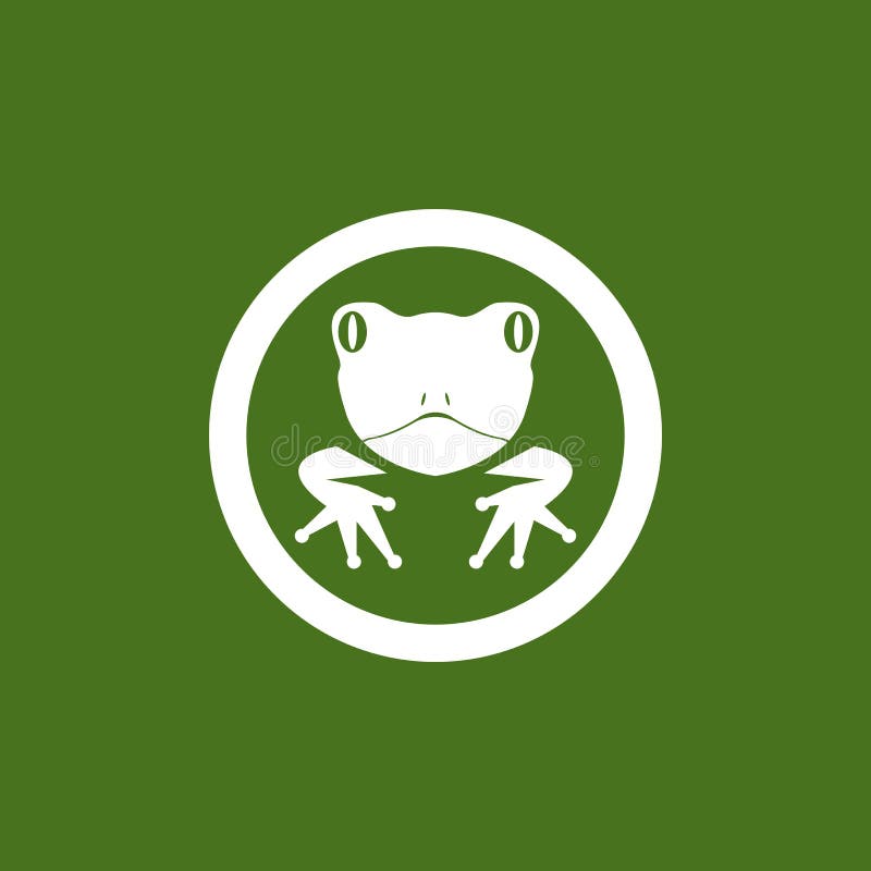 Green Frog Icon and Symbol Vector Illustration Stock Illustration ...