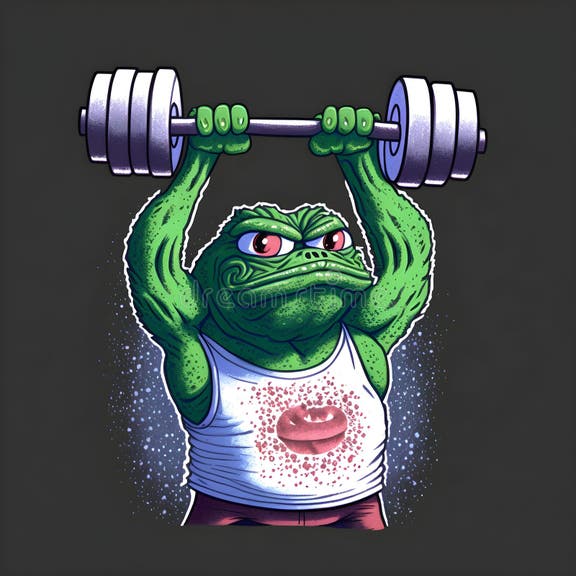 Frog Lifting Weights Stock Illustrations – 20 Frog Lifting Weights ...