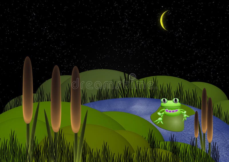 Green frog stock illustration. Illustration of leaves - 33208670