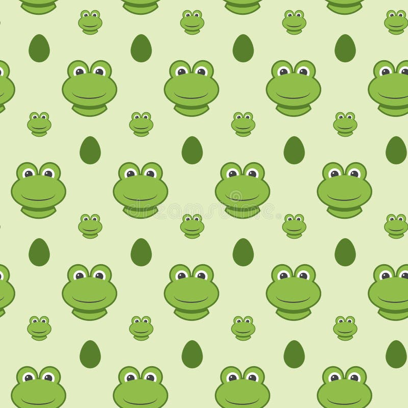 Green Frog Pattern in Vector Stock Vector - Illustration of background ...