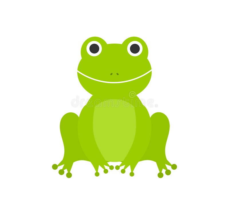 Green frog sitting stock vector. Illustration of character - 234770027