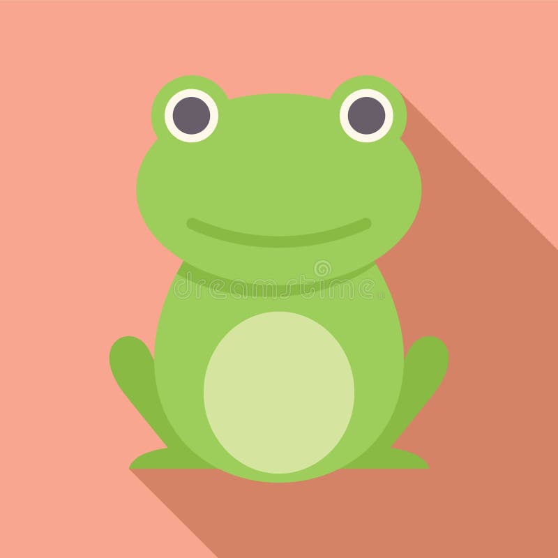 Green Frog Sitting Down and Smiling Illustration Stock Illustration ...