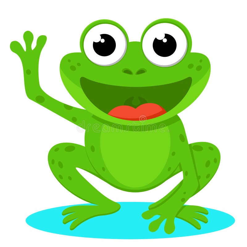 Waving Frog Cartoon Stock Illustrations – 194 Waving Frog Cartoon Stock ...