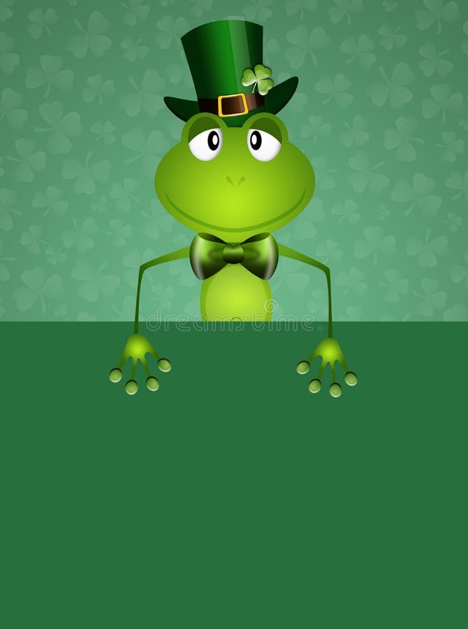 Frog and the St. Patricks Day Stock Vector - Illustration of jolly ...