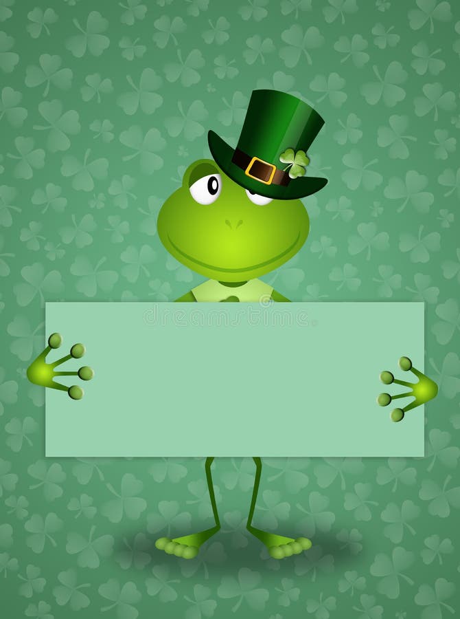 Frog and the St. Patricks Day Stock Vector - Illustration of jolly ...
