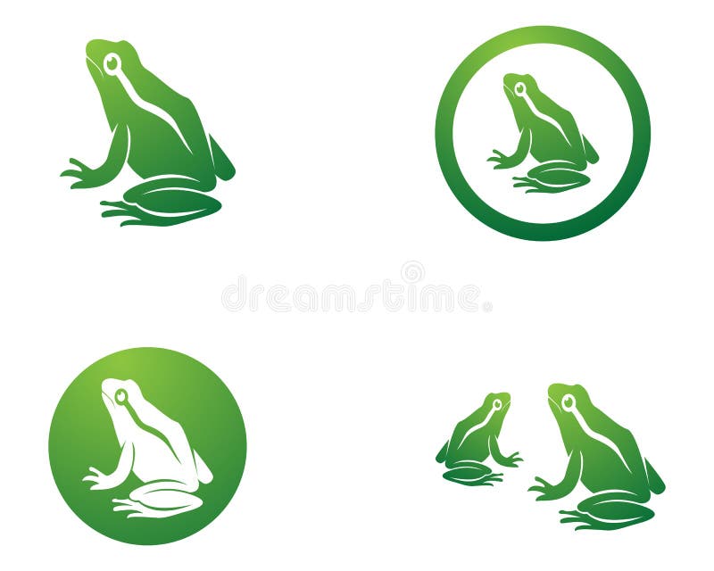 Frog Logo and Symbol Vector Illustration Stock Vector - Illustration of ...