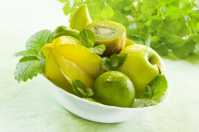 Green Fruits stock photo. Image of garnished, green, bowl - 10452794