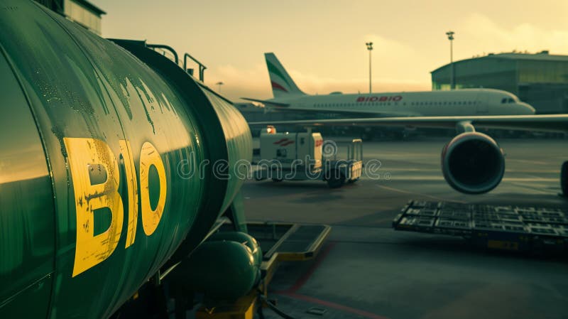 Green Fuel Tank with Yellow BIO Label Stock Illustration - Illustration ...