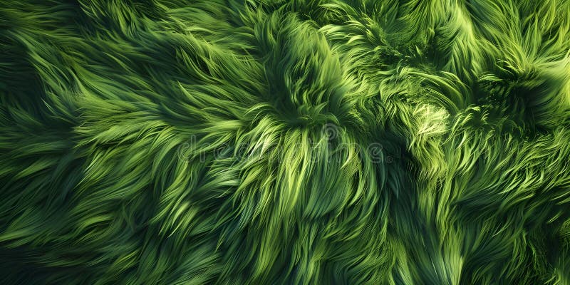 Green Fur Texture Background - Ai Generated Stock Illustration ...