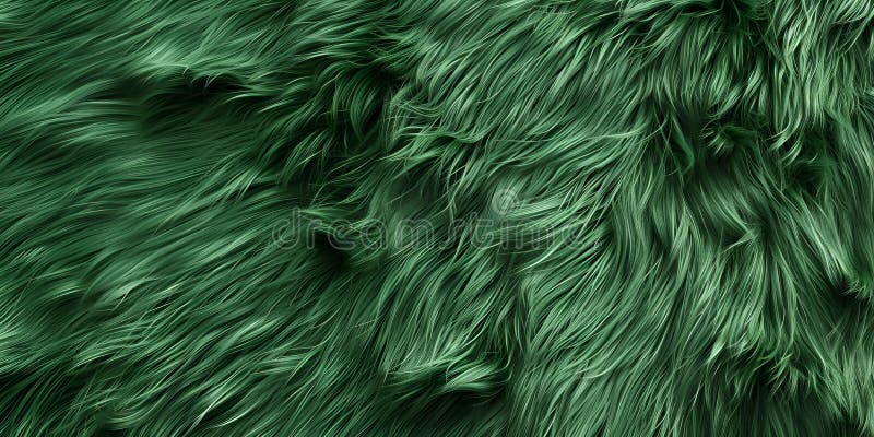Green Fur Texture Background - Ai Generated Stock Illustration ...