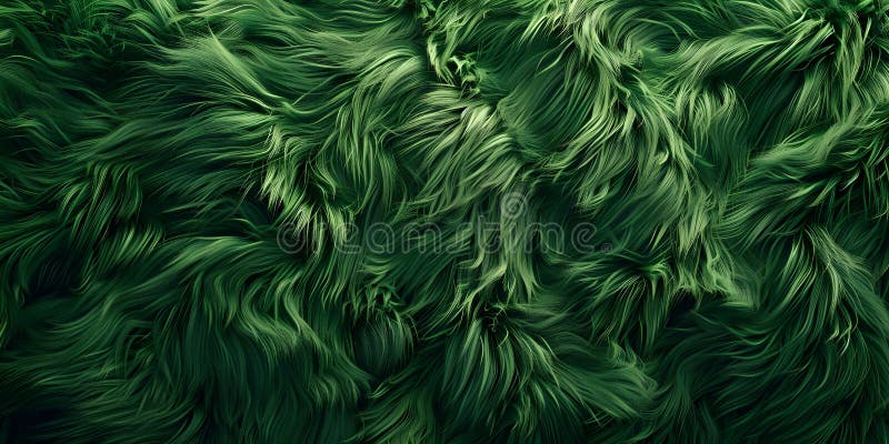 Green Fur Texture Background - Ai Generated Stock Illustration ...