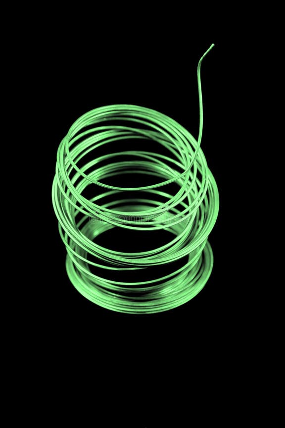 Green Fuse Wire stock photo. Image of coils, spiral, swirling - 1862142