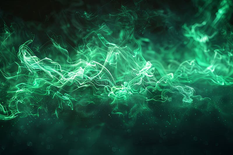 Green Futuristic Background of Points with a Dynamic Wave Excellent ...