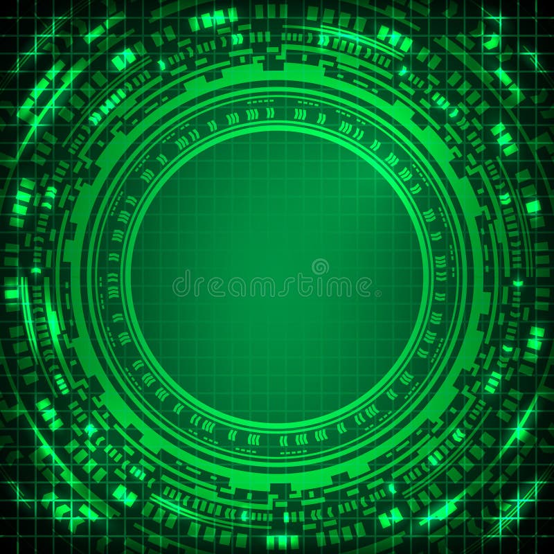 Green Futuristic Graphic User Interface Stock Vector - Illustration of ...
