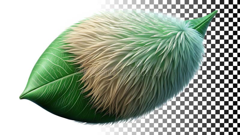 Green Fuzzy Leaf, Soft Texture, Unique Nature Element Png Transparent ...