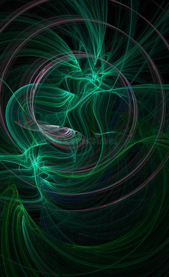 Green galactic background stock illustration. Illustration of flowing ...