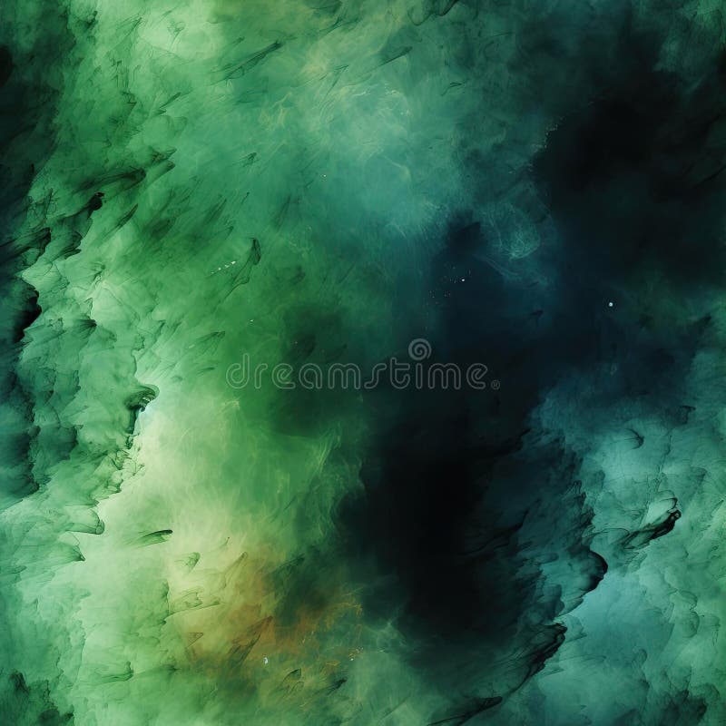 Green Galaxy with Smoke and Stars in Textured Digital Art (tiled) Stock ...
