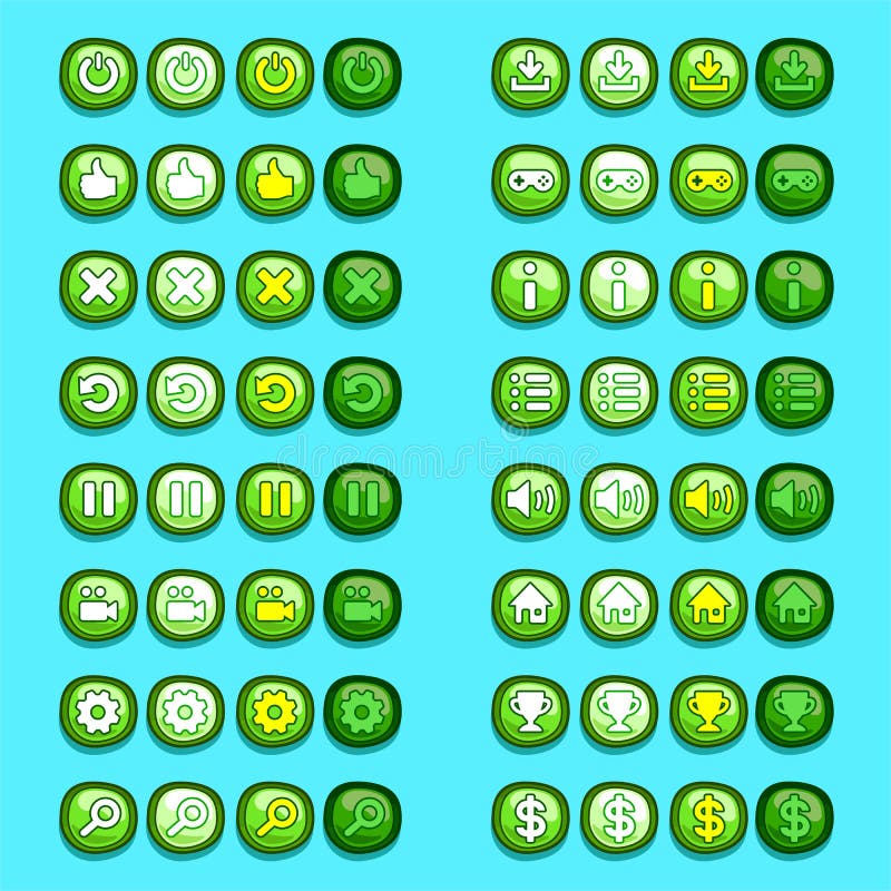 Ice Game Icons Buttons Icons, Interface, Ui Stock Vector - Illustration ... Ice Game Icons Buttons Icons, Interface, Ui Stock Vector - Illustration ...