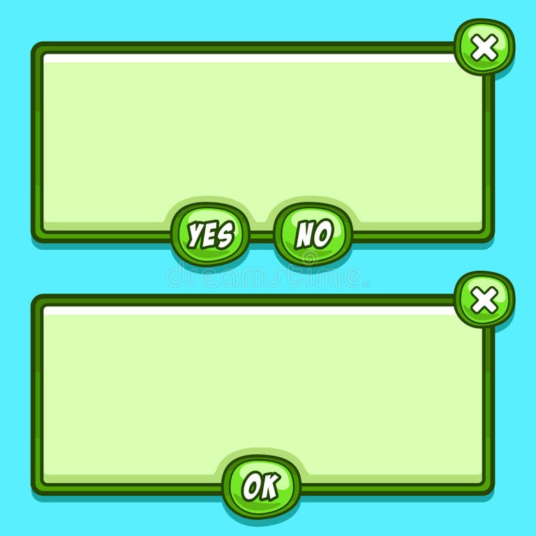 Green Game Panels Icons Buttons Stock Vector - Illustration of badge ...