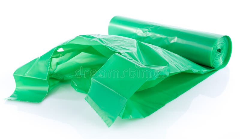 Green garbage bag stock photo. Image of environment, container - 58555634