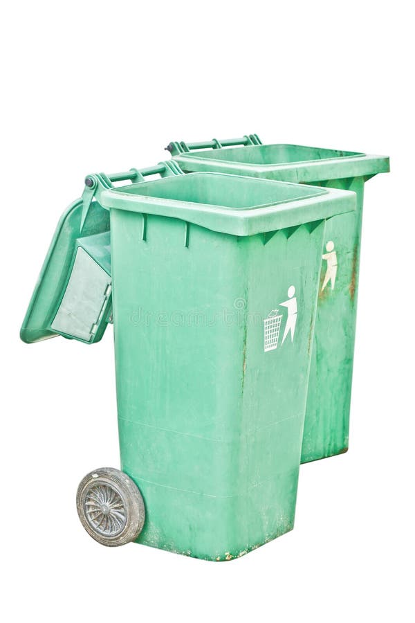Green garbage bin stock photo. Image of industrial, container - 75742178