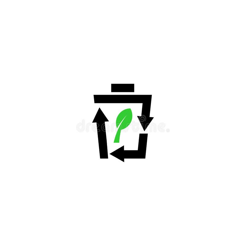 Green Garbage Logo Icon Designs Vector Illustration Stock Illustration ...