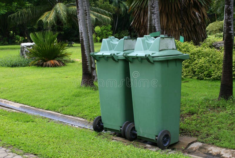 Green garbage stock image. Image of dumpster, environment - 44034289