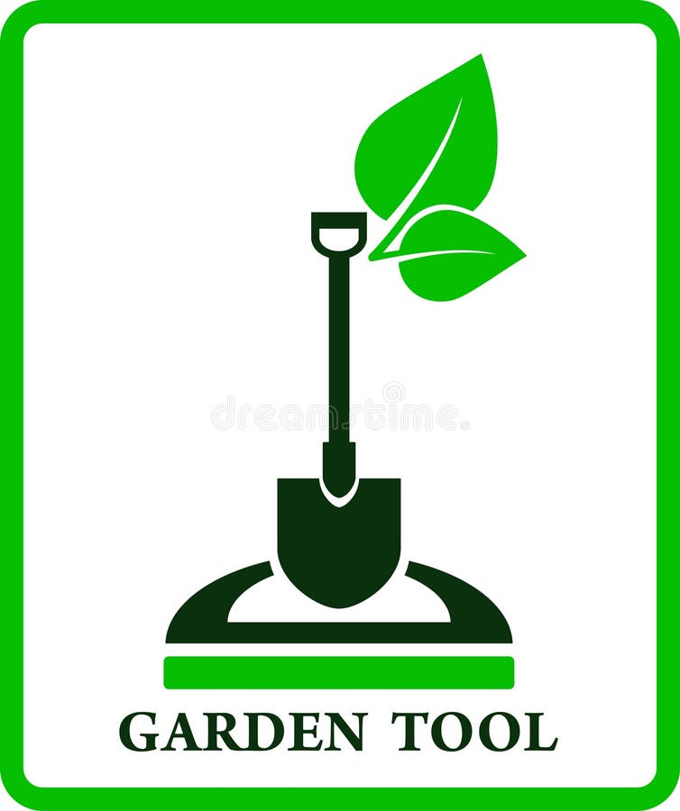 Green garden sign stock vector. Illustration of design - 46800792
