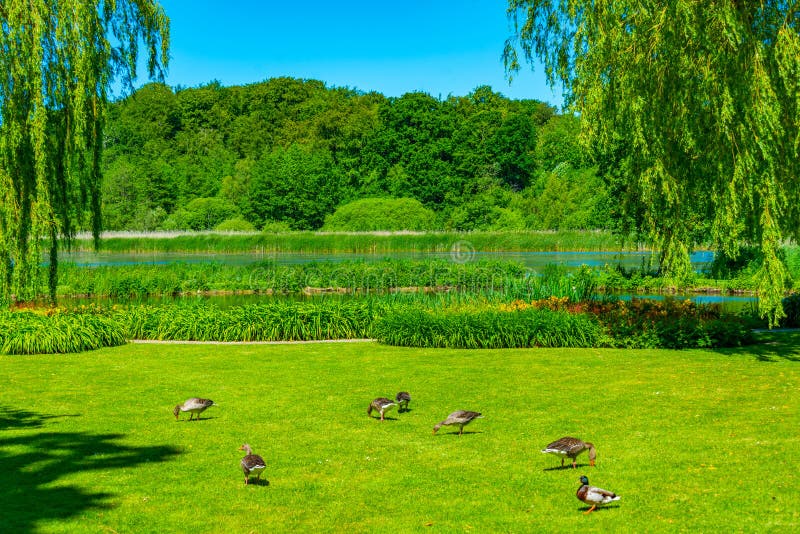 Green Gardens at Gr??sten Palace in Denmark Stock Image - Image of ...