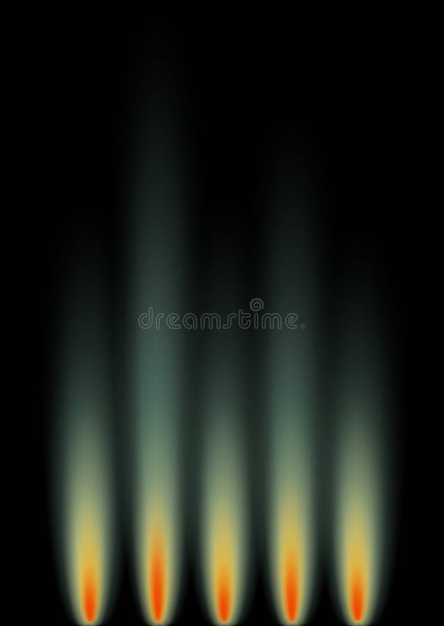 Green Gas Flames stock illustration. Illustration of orange - 6771858