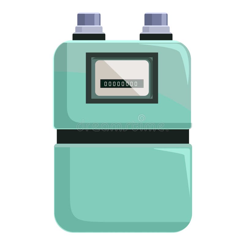 Green Gas Meter Measuring Gas Consumption Stock Vector - Illustration ...
