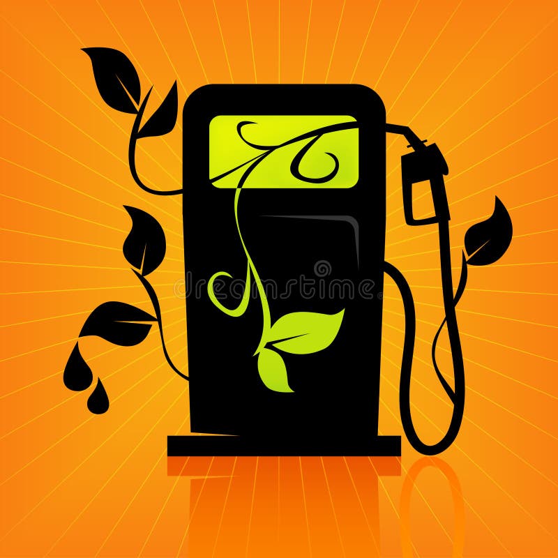 Green Gas Pump Icon stock vector. Illustration of sunshine - 5471941
