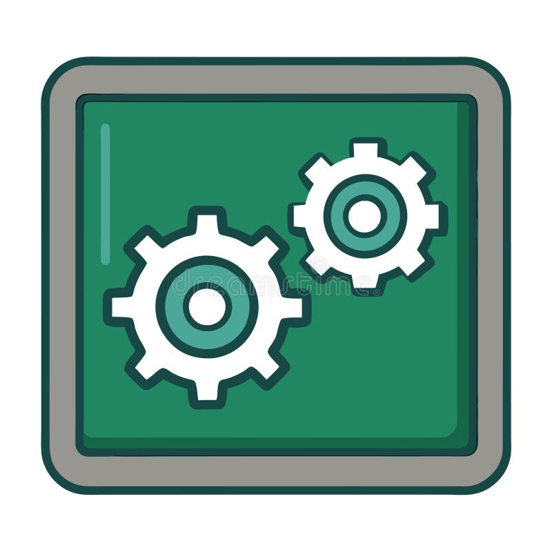 Green Gear Icon with Gray Border: System Settings and Functionality ...
