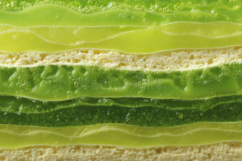 Green Gelatin Layers and Sponge Cake Texture Stock Illustration ...
