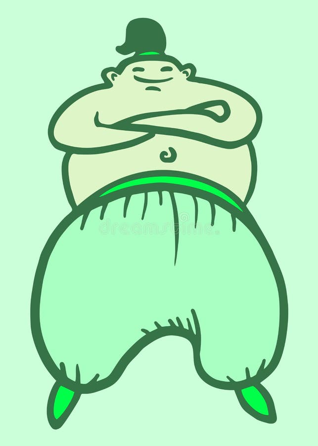 Fat genius stock vector. Illustration of creative, puppet - 41029935