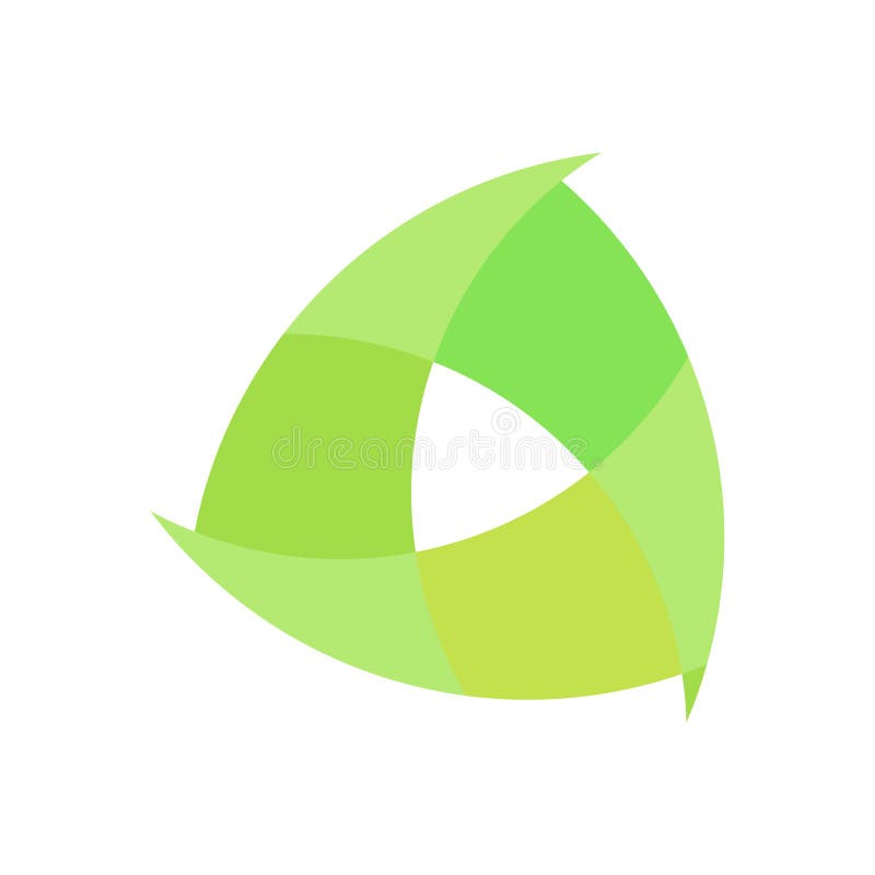 Green Geometric Abstract Logo Template, Logotype, Emblem. Triangle ...