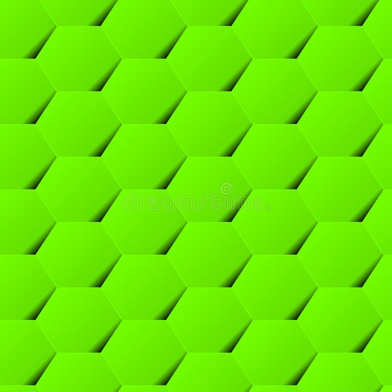Geometric Hexagon Pattern. Abstract Green Texture with Yellow and Red ...