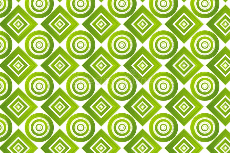 Green Geometric Modern Background. Circles and Rhombus Backdrop. Green ...