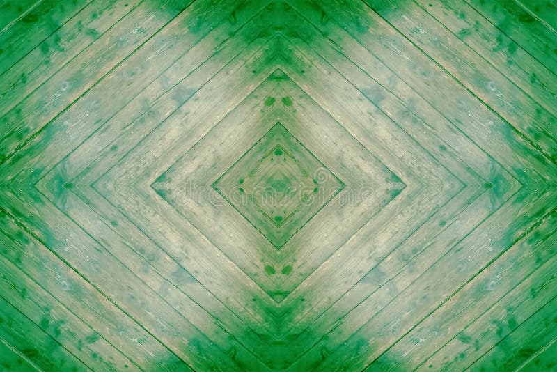 Green Geometric Pattern with Mirror Effect, Wood Planks Diamond Pattern ...