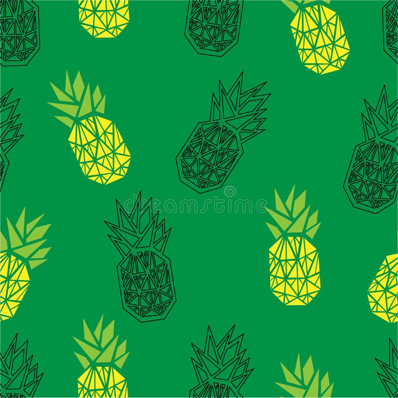 Geometric Pineapple Background Stock Vector - Illustration of element, elegant: 53630307