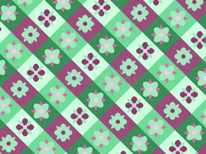 Green Geometric Shape Fabric Background Pattern Stock Illustration ...