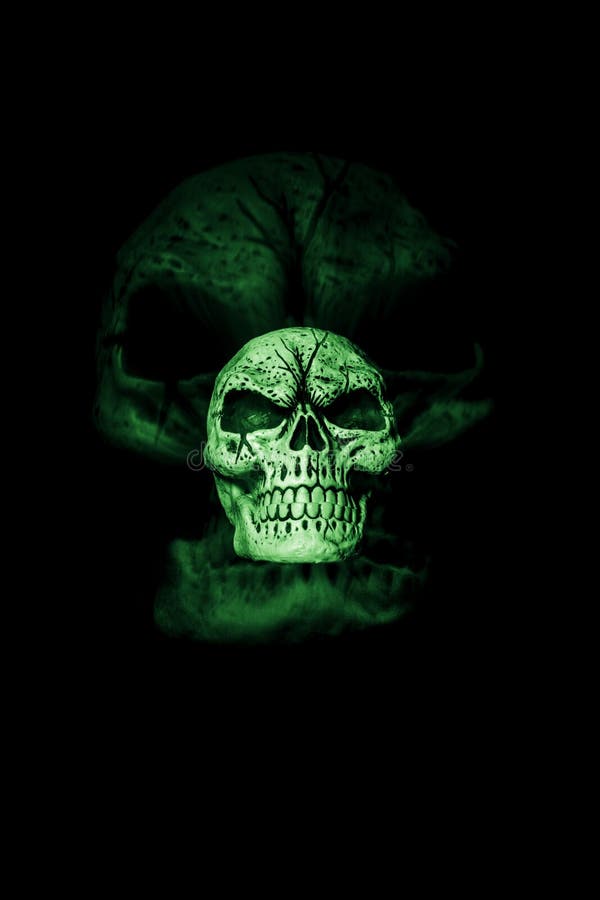 Green Ghost Skull stock image. Image of danger, ghost - 31610125
