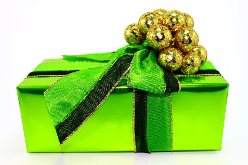 Green Gift stock image. Image of decorative, decoration - 12196629