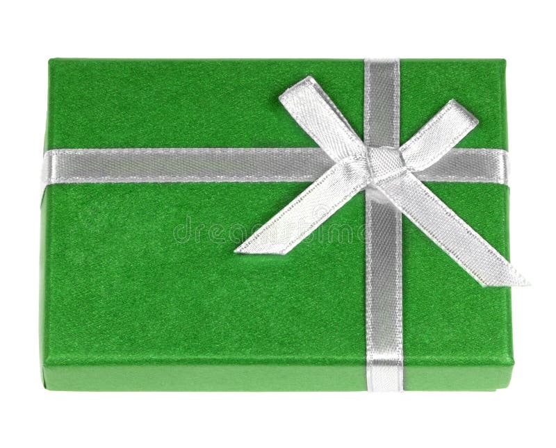 Green gift box stock image. Image of ornate, isolated - 14296135